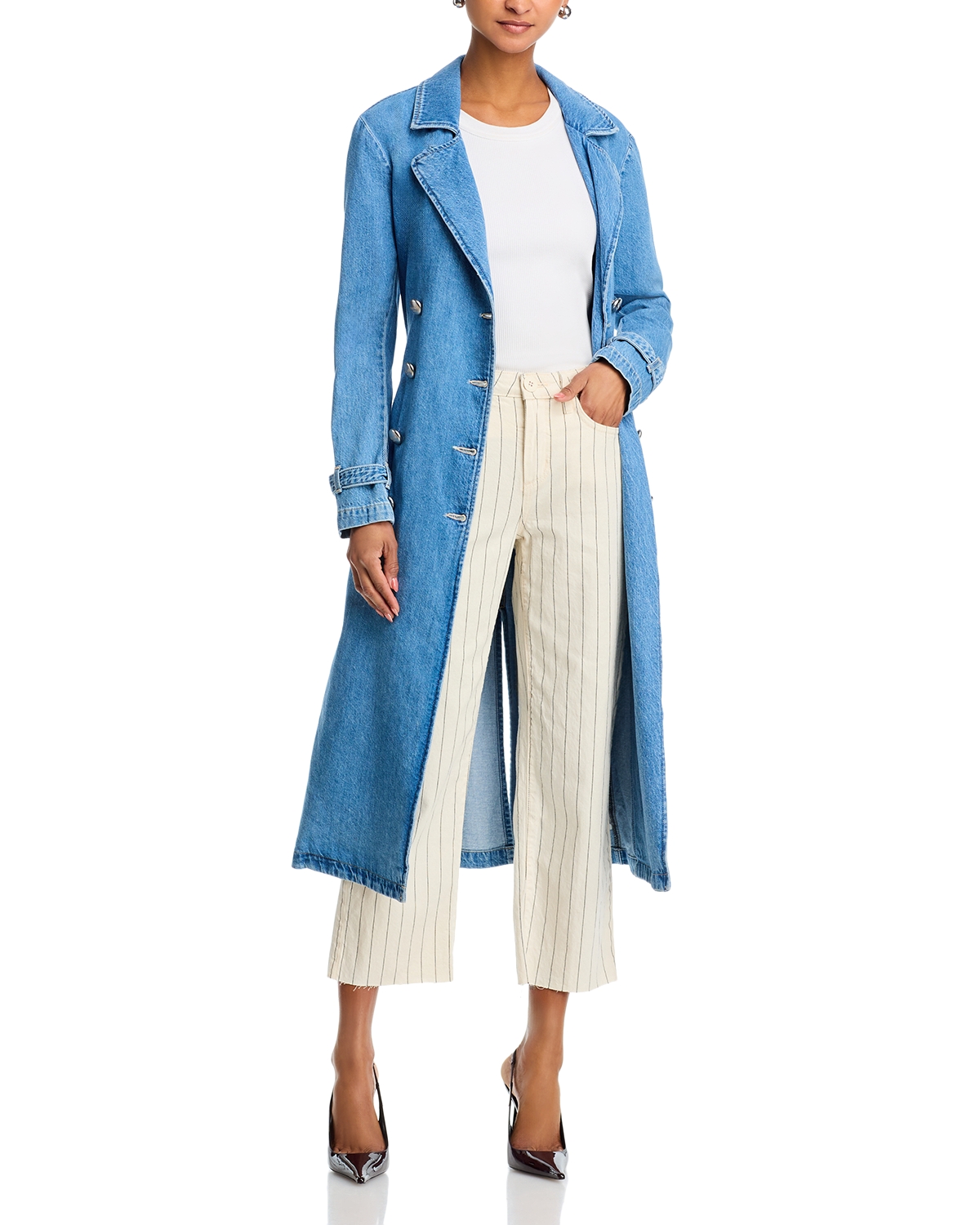 L'AGENCE Wanda High Rise Crop Wide Leg Jeans